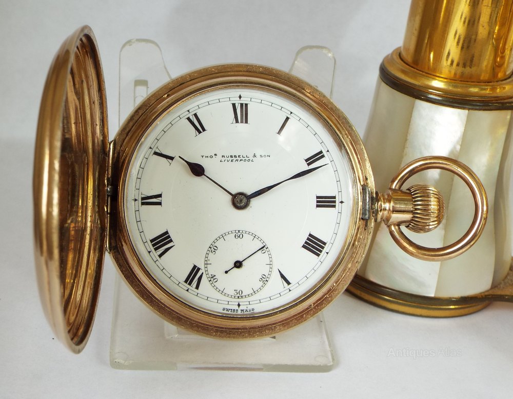 Antiques Atlas - A 1920s Thomas Russell Full Hunter Pocket Watch.