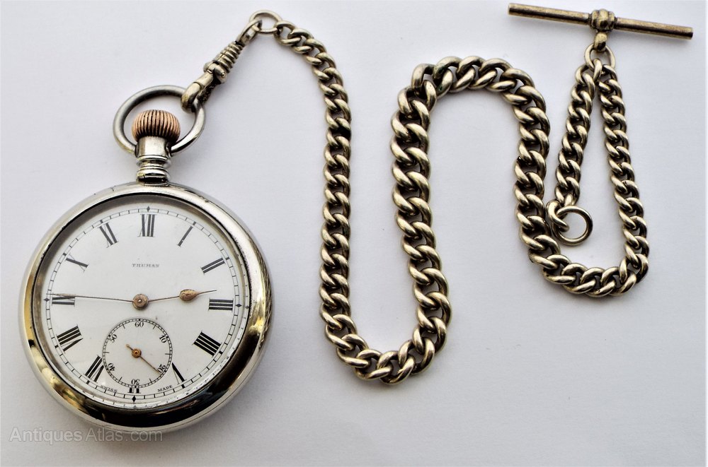 Antiques Atlas - A 1930s Orex Pocket Watch And Chain.