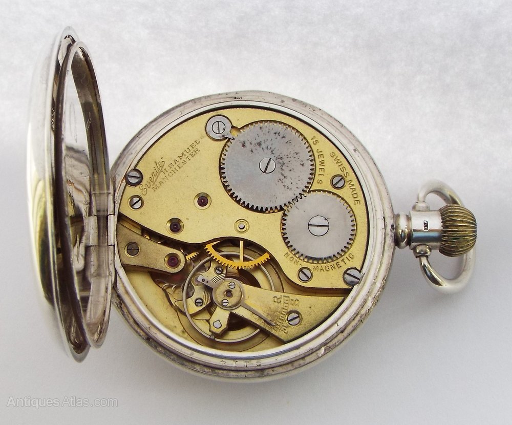 Antiques Atlas - A 1930s Silver H Samuel "Everite" Pocket Watch. as170a8252