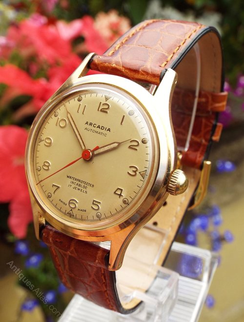 Antiques Atlas - A Gents 1950s Arcadia Wrist Watch as170a4426