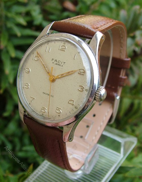 Antiques Atlas - A Gents 1950s Facit Wrist Watch as170a3578