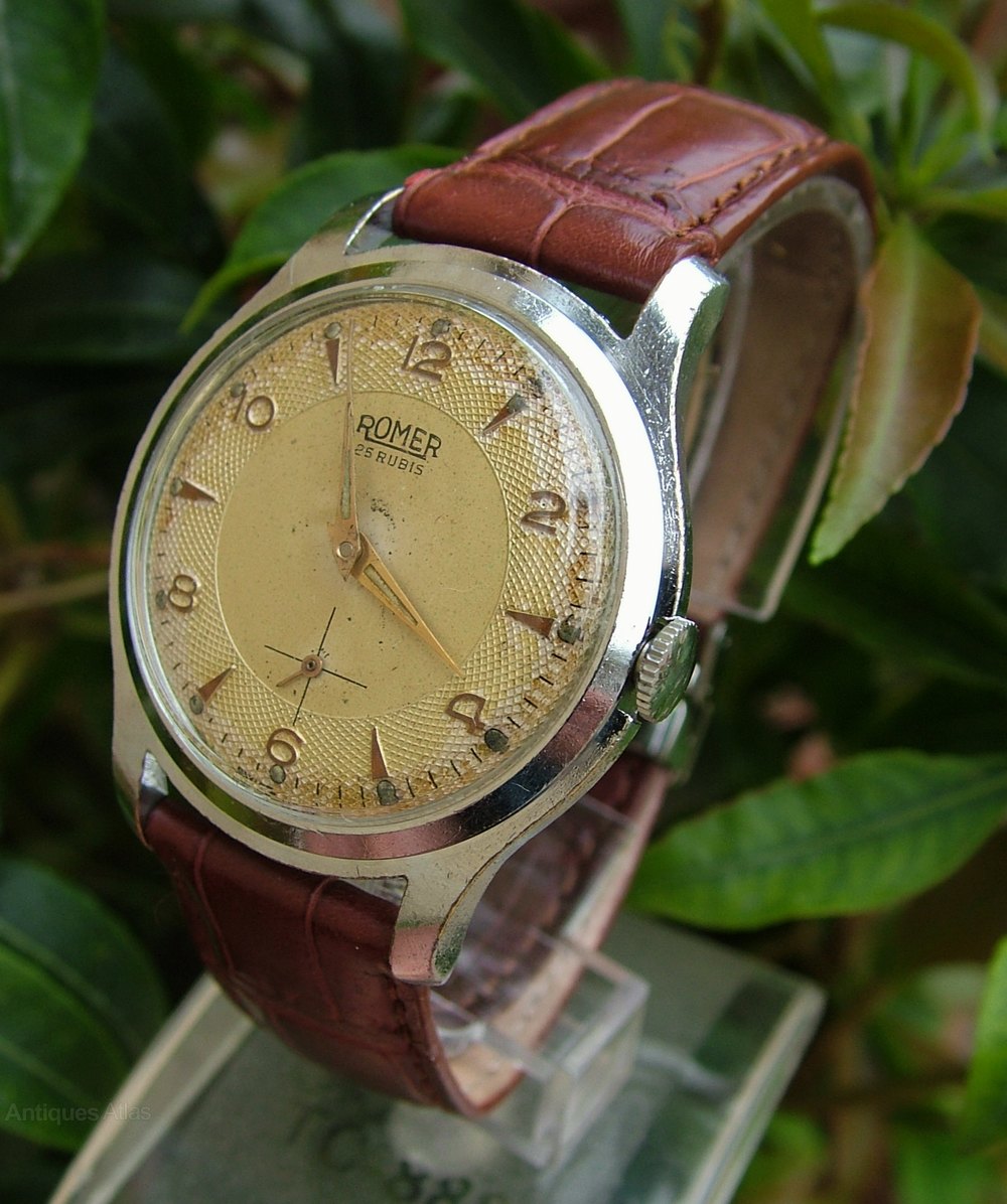 Antiques Atlas - A Gents 1950s Romer Wrist Watch