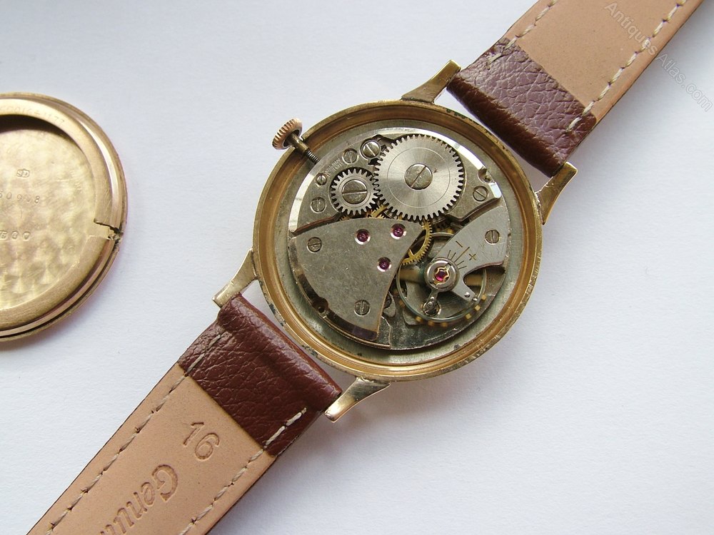 Antiques Atlas - A Gents 9 Carat Gold Everite Wrist Watch, 1960