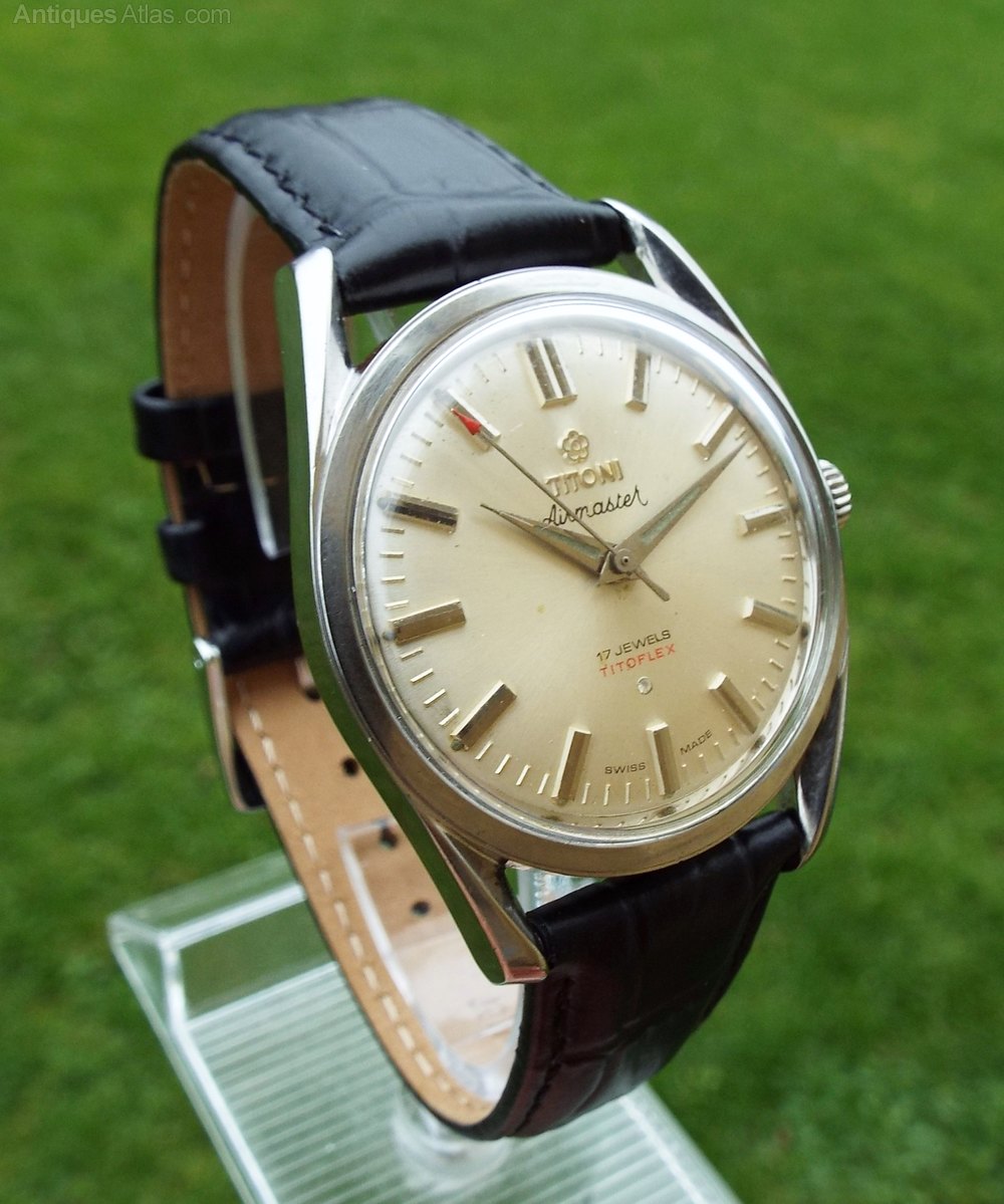Antiques Atlas - A Gents Late 1960s Titoni Airmaster Wrist Watch as170a4074
