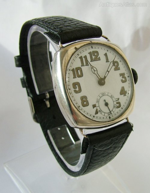 Antiques Atlas - A Gents Silver 1920s Wrist Watch