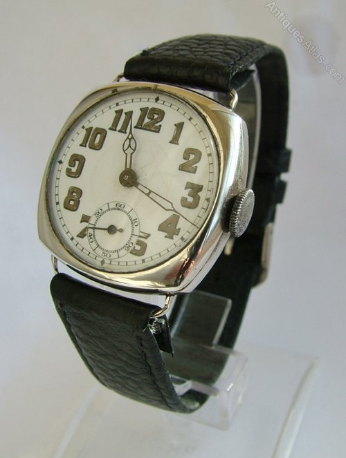 Antiques Atlas - A Gents Silver 1920s Wrist Watch