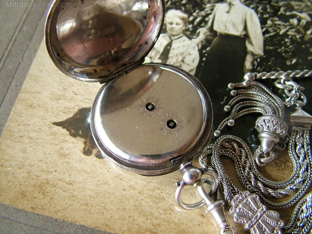 Antiques Atlas - A Lady’s Antique Silver Fob Watch And Albertina
