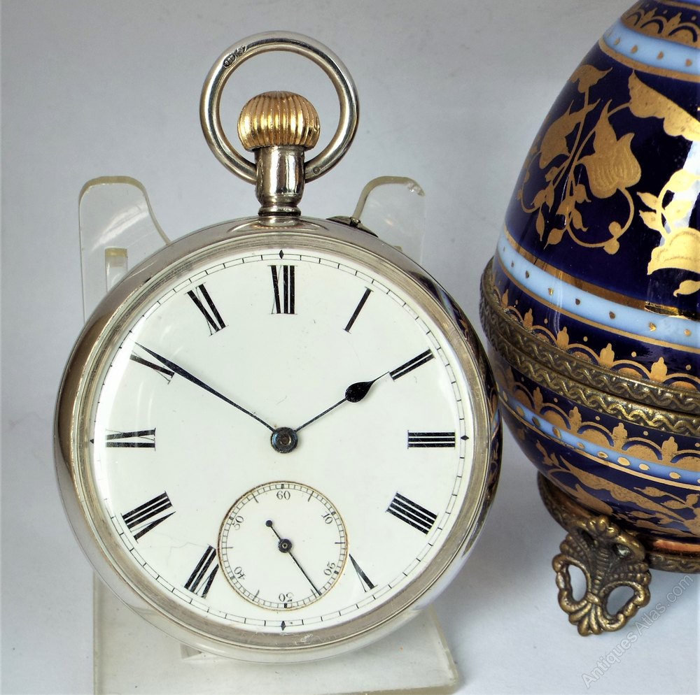 Antiques Atlas - A Late Victorian English Silver Pocket Watch as170a9202