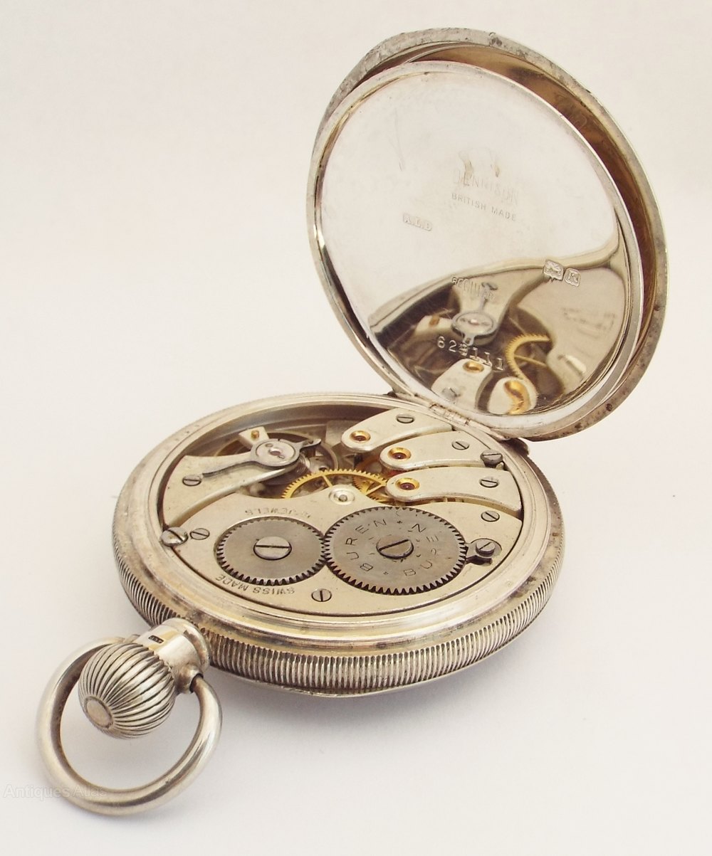 Antiques Atlas - A Silver 1930s Buren Pocket Watch.