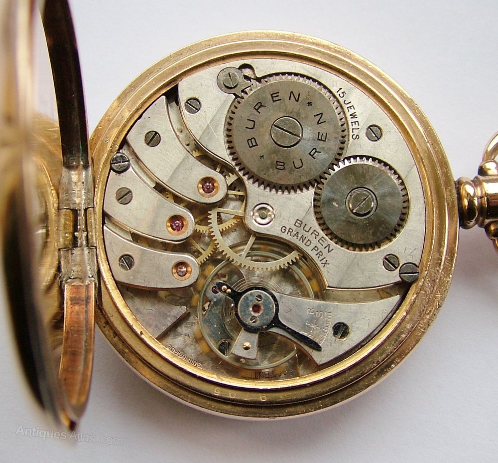 Antiques Atlas - A Vintage 1920s Buren Grand Prix Pocket Watch as170a3935