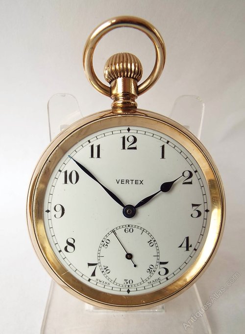 Antiques Atlas - A Vintage 1930s Vertex Pocket Watch.