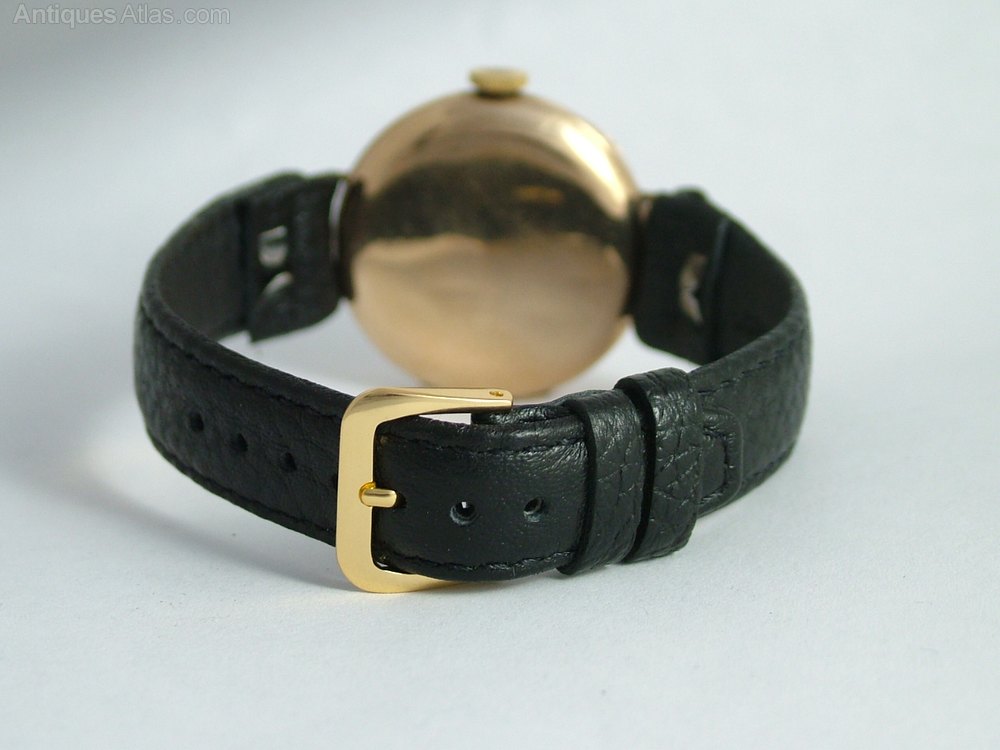 Antiques Atlas - An Antique 9 Carat Gold Uno Trench Watch