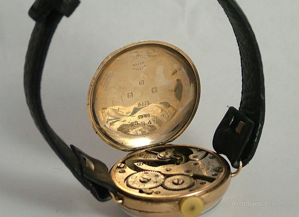 Antiques Atlas - An Antique 9 Carat Gold Uno Trench Watch