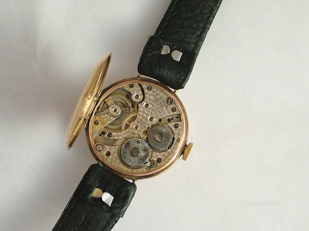 Antiques Atlas - An Antique 9 Carat Gold Uno Trench Watch