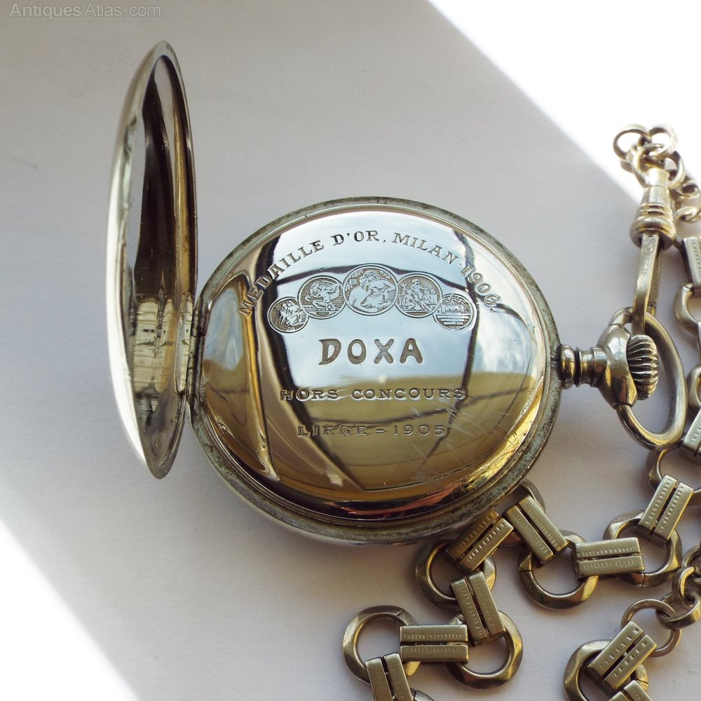 Antiques Atlas - An Antique Doxa Pocket Watch With Chain