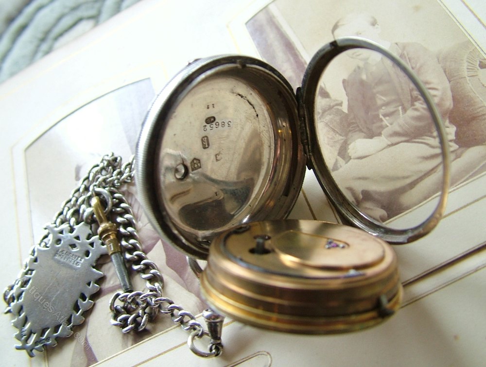 Antiques Atlas - An Antique Silver Fusee Pocket Watch And Chain