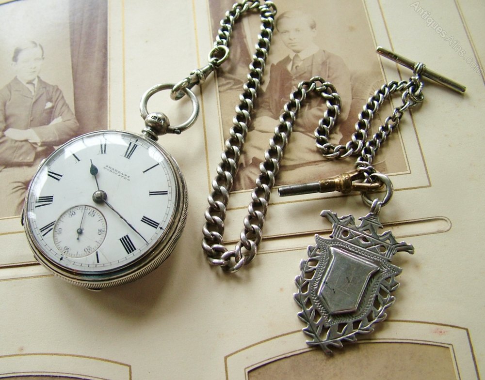 Antiques Atlas - An Antique Silver Fusee Pocket Watch And Chain