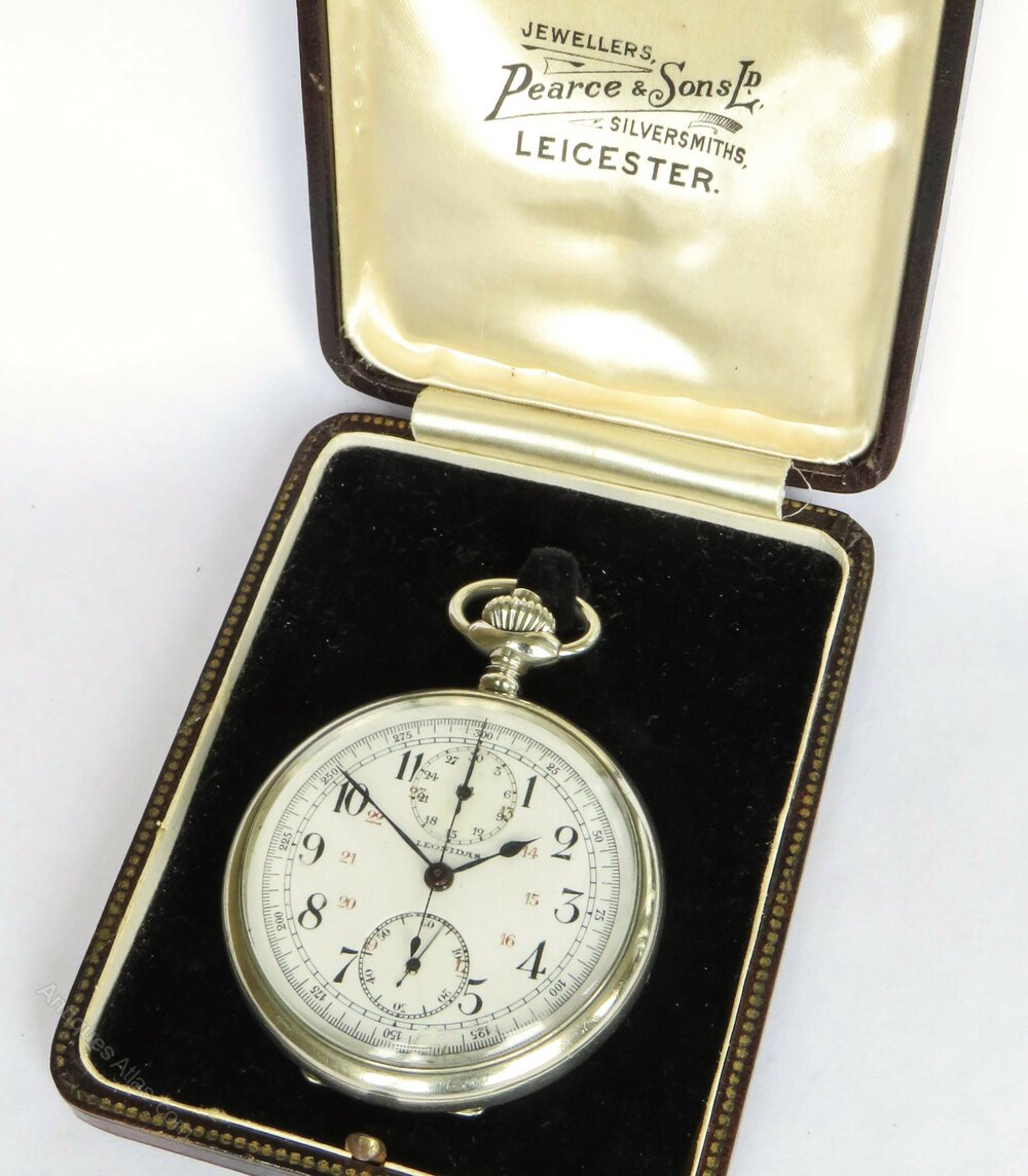 Antiques Atlas - Antique 1920s Leonidas Chronograph Pocket Watch ...