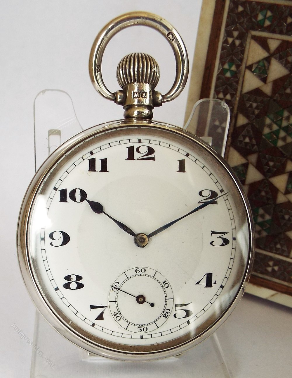 Antiques Atlas - Antique 1920s Silver Record Pocket Watch.