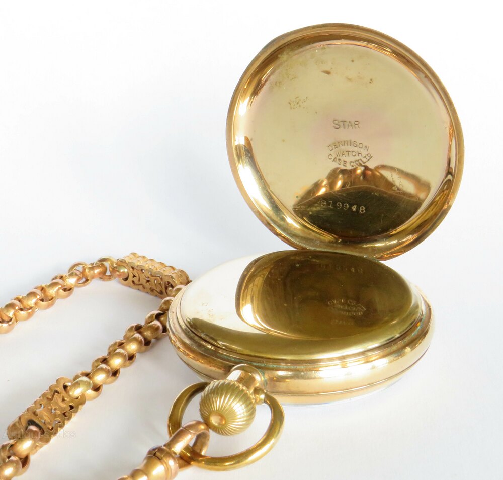 Antiques Atlas - Antique 1921 Waltham Pocket Watch And Chain as170a12430