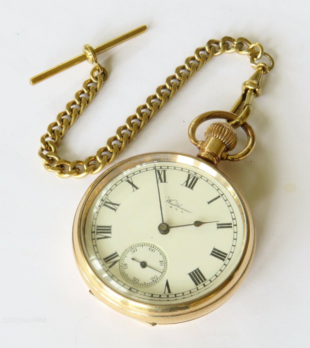 Antiques Atlas - Antique 1927 Waltham Pocket Watch And Chain as170a13715