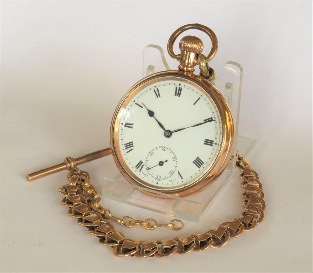Antiques Atlas - Antique Cortebert Pocket Watch And Albert