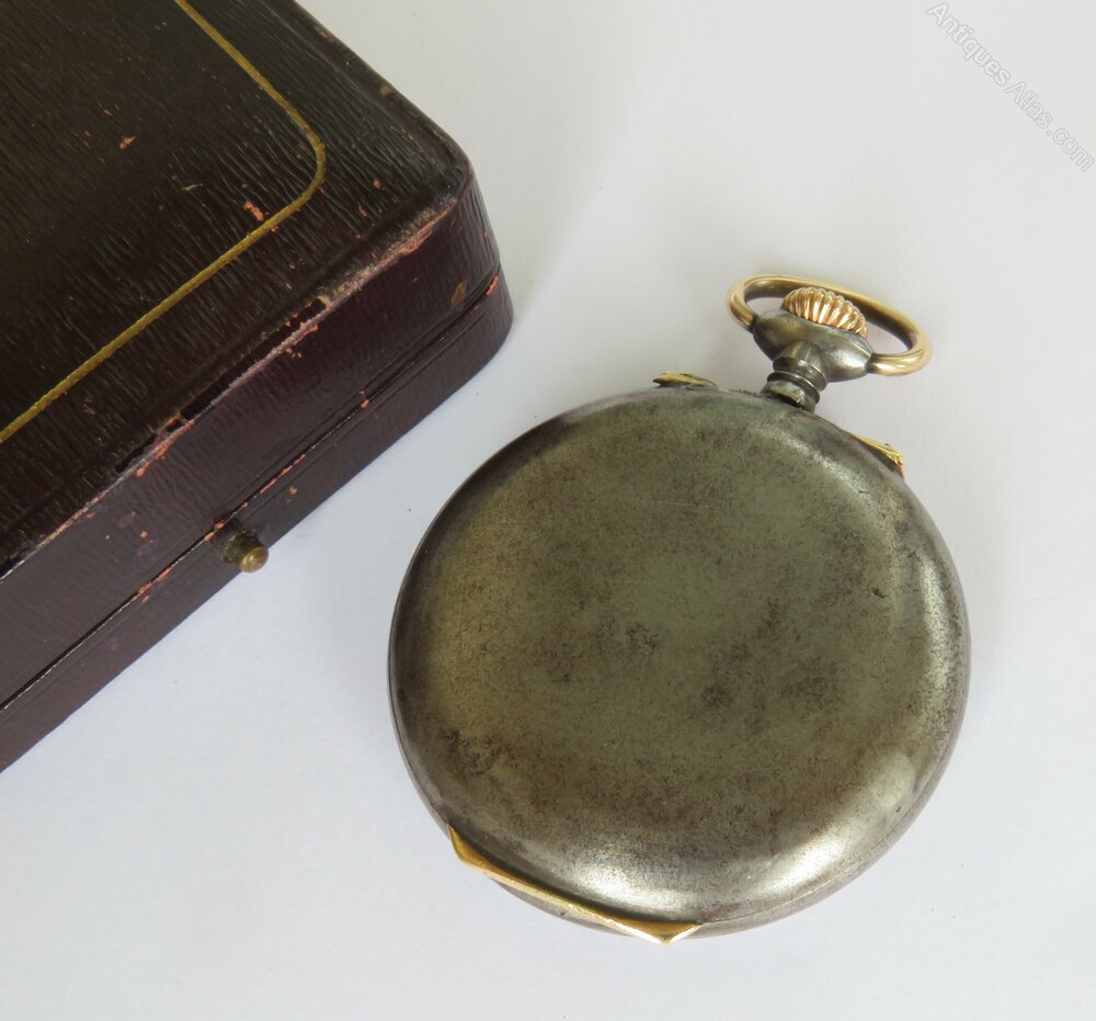 Antiques Atlas - Antique “Ghandi” Zenith Alarm Pocket Watch as170a13094