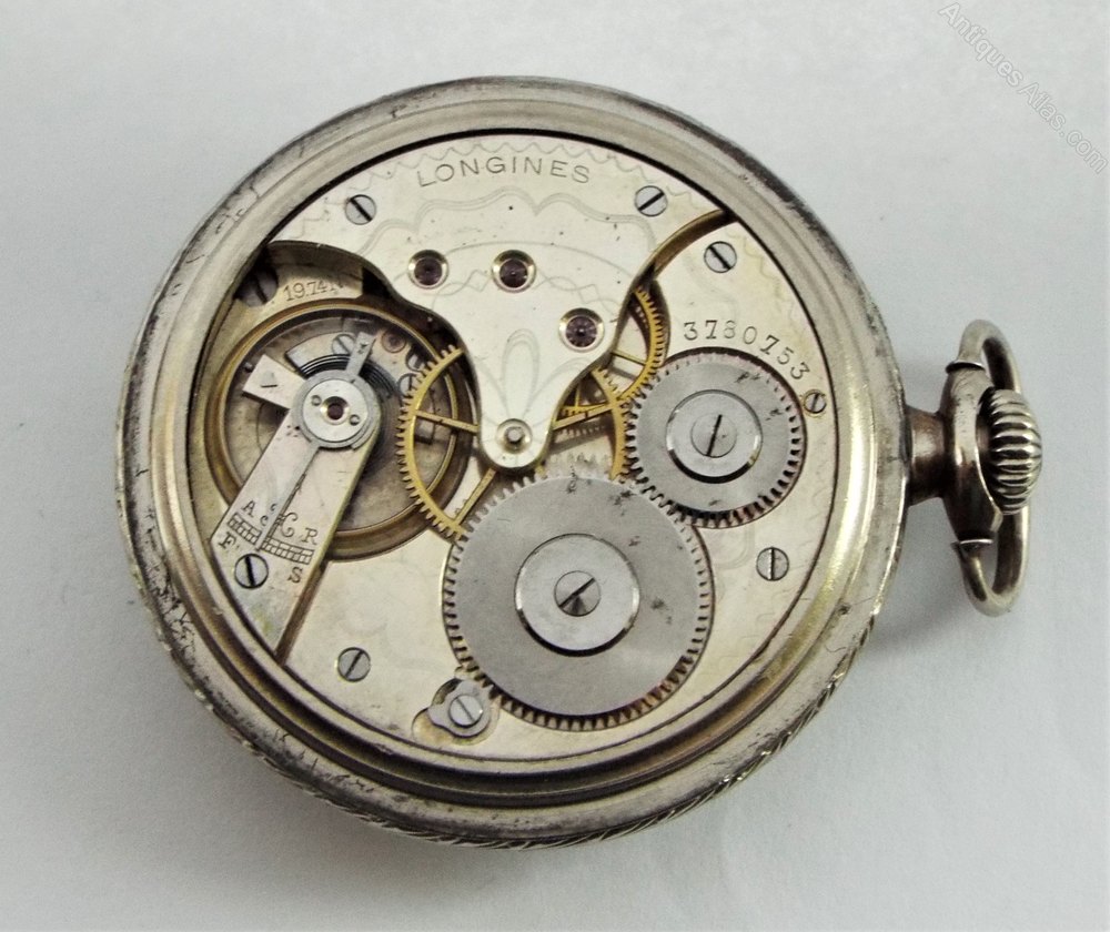 Antiques Atlas - Antique Longines Pocket Watch, 1919.