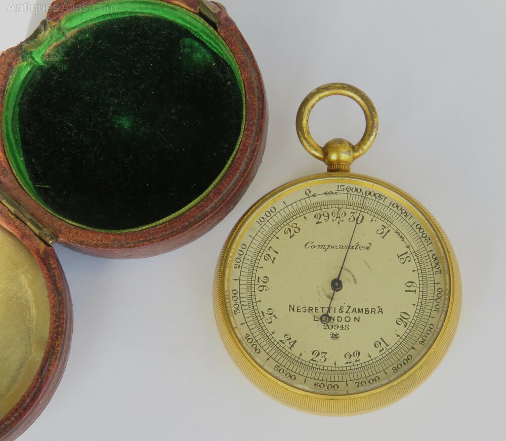 Antiques Atlas - Antique Negretti & Zambra Compensated Pocket Barometer ...