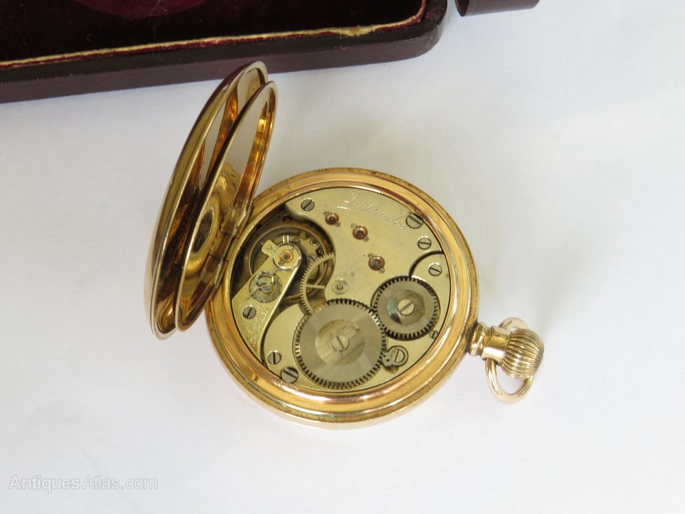 Antiques Atlas - Antique Omega Labrador Half Hunter Pocket Watch ...