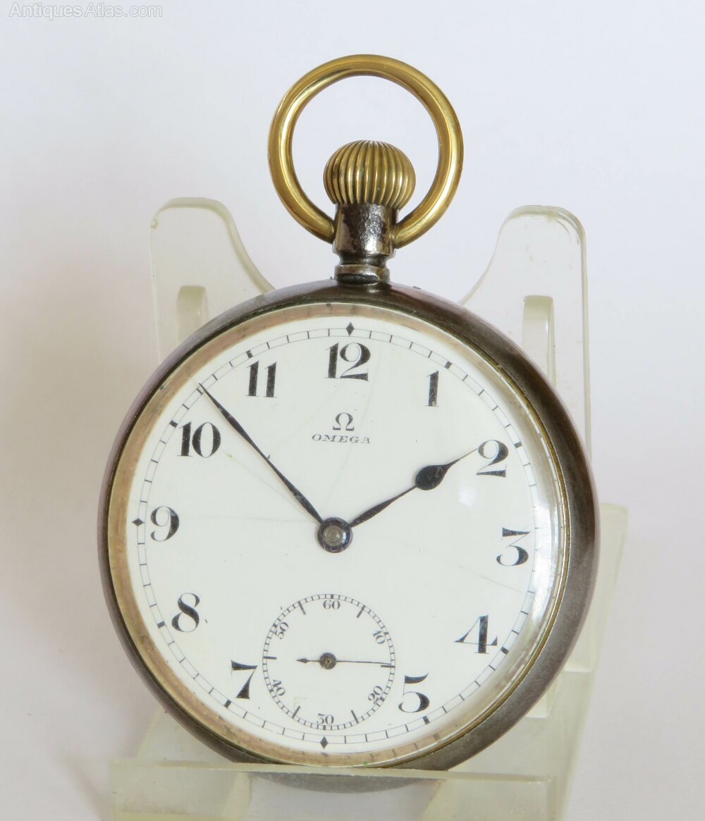Antiques Atlas - Antique Omega Gun Metal Pocket Watch, 1912 as170a14041