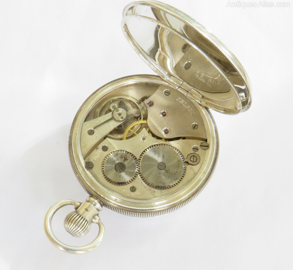 Antiques Atlas - Antique Selezi Silver Pocket Watch, Devonport,1912 ...
