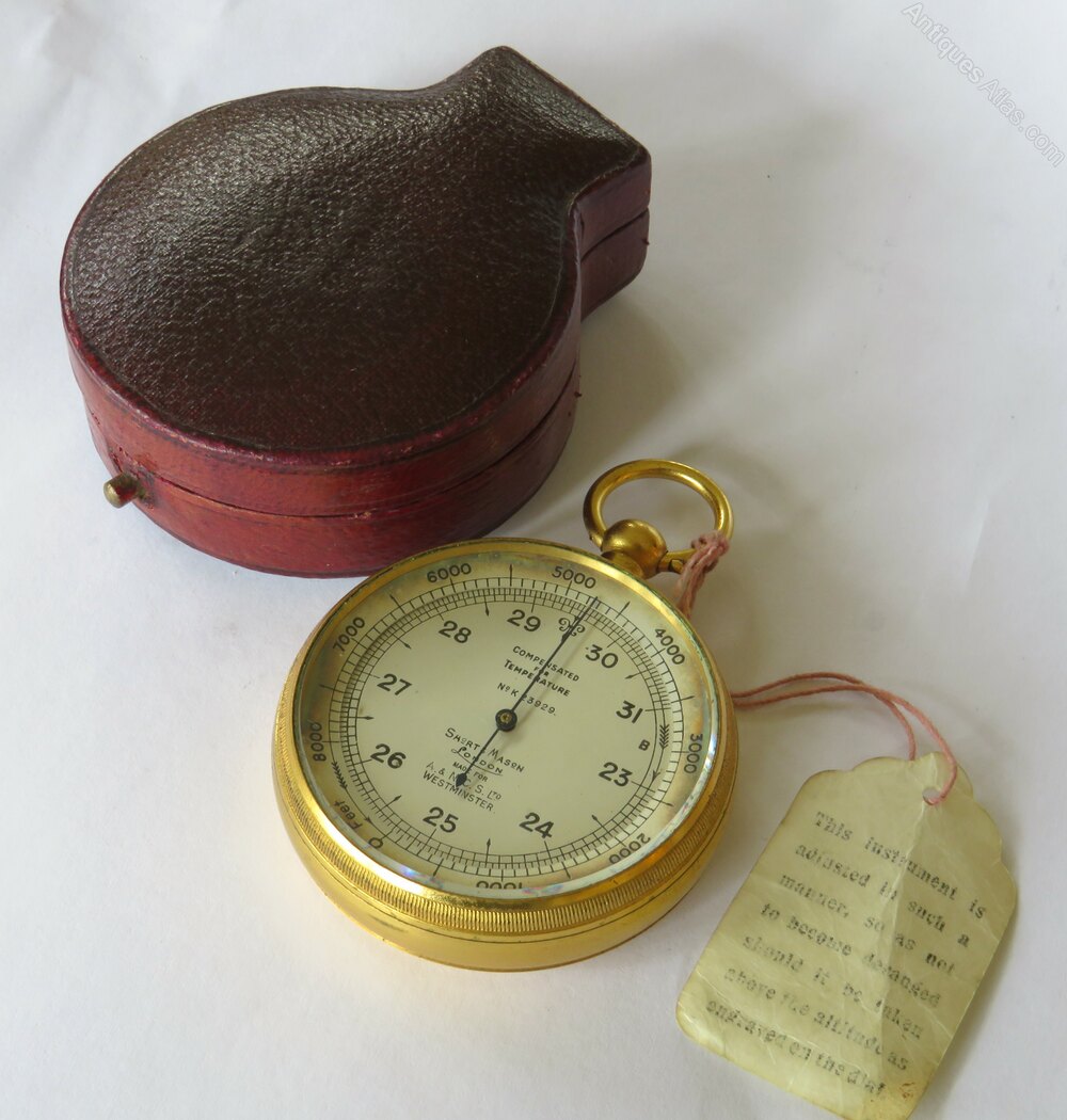 Antiques Atlas - Antique Short & Mason Pocket Barometer / Altimeter ...