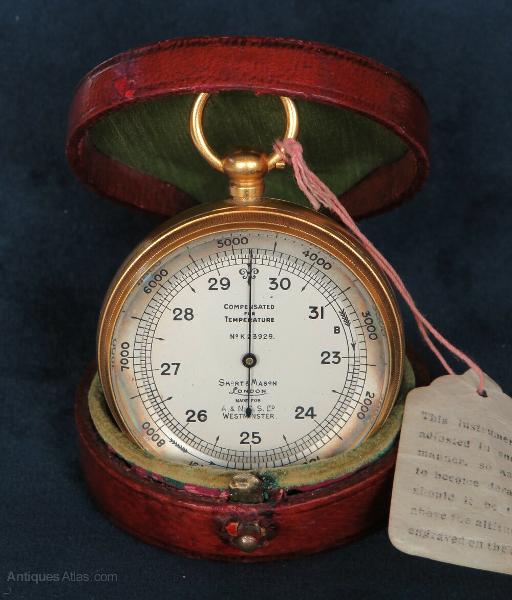 Antiques Atlas - Antique Short & Mason Pocket Barometer / Altimeter ...