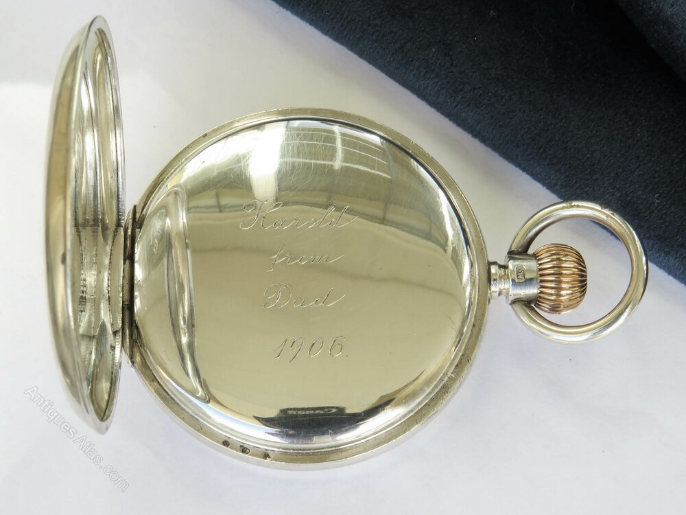 Antiques Atlas - Antique Silver Tavannes Pocket Watch, 1903 as170a14452