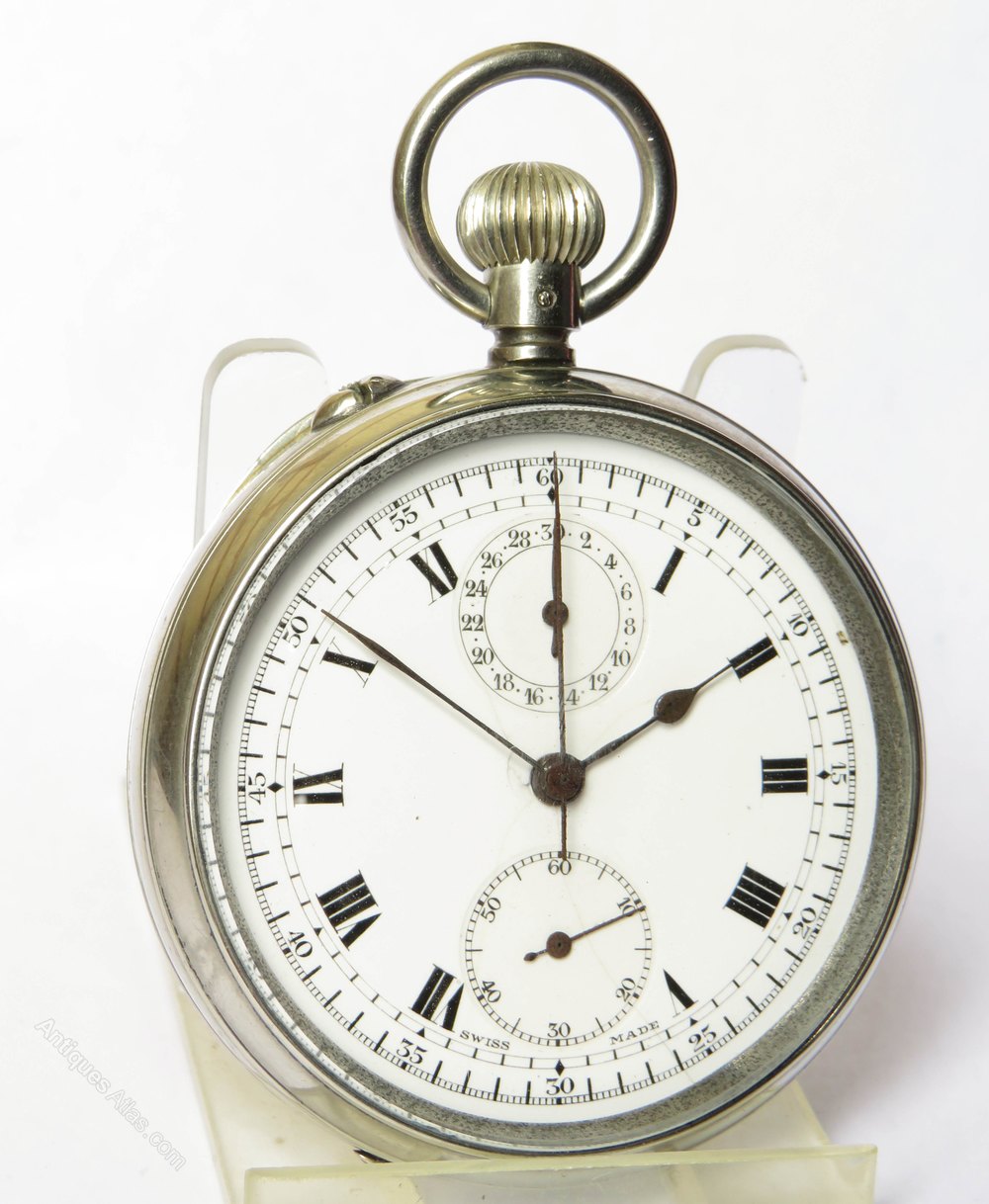 Antiques Atlas - Antique Valjoux Chronograph Pocket Watch