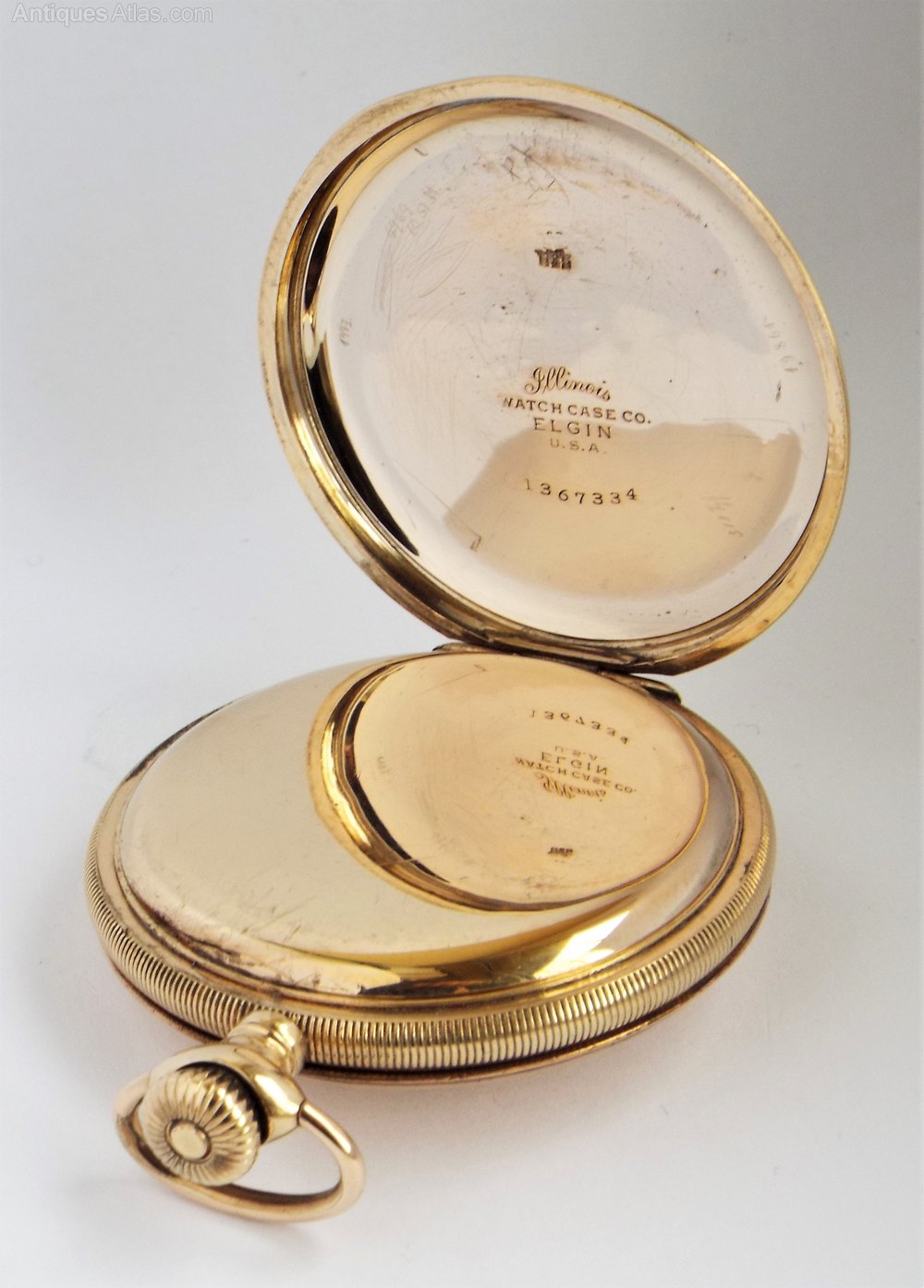 Antiques Atlas - Antique Waltham Traveler Half Hunter Pocket Watch.