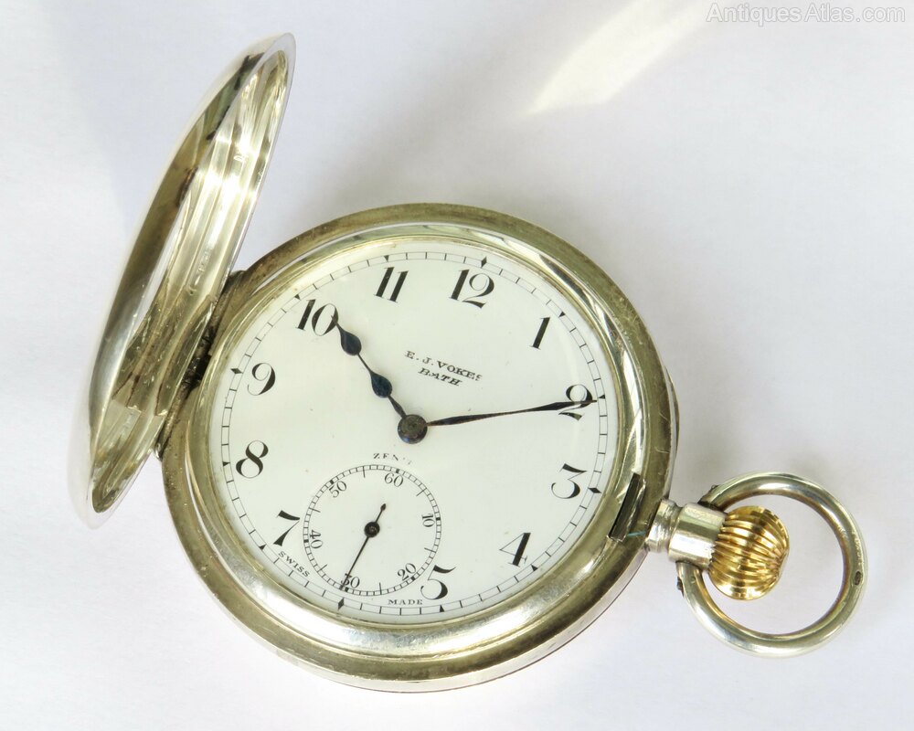 Antiques Atlas - Antique Zenith Silver Hunter Pocket Watch, 1919 ...