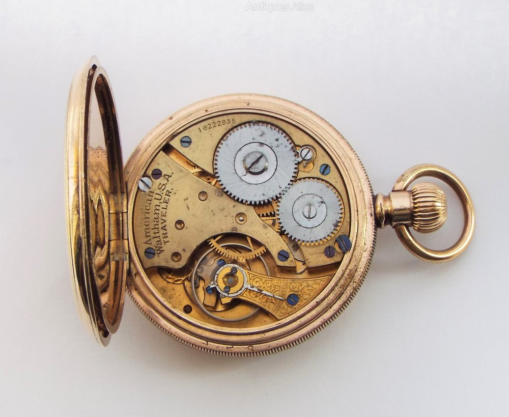 Antiques Atlas - Antique Waltham Traveler Pocket Watch 1907.