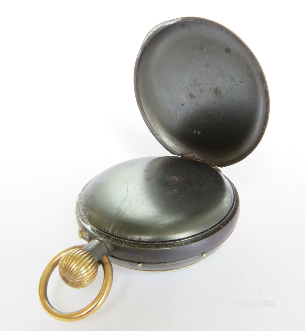 Antiques Atlas - Antique Gun Metal Calendar Pocket Watch as170a14124