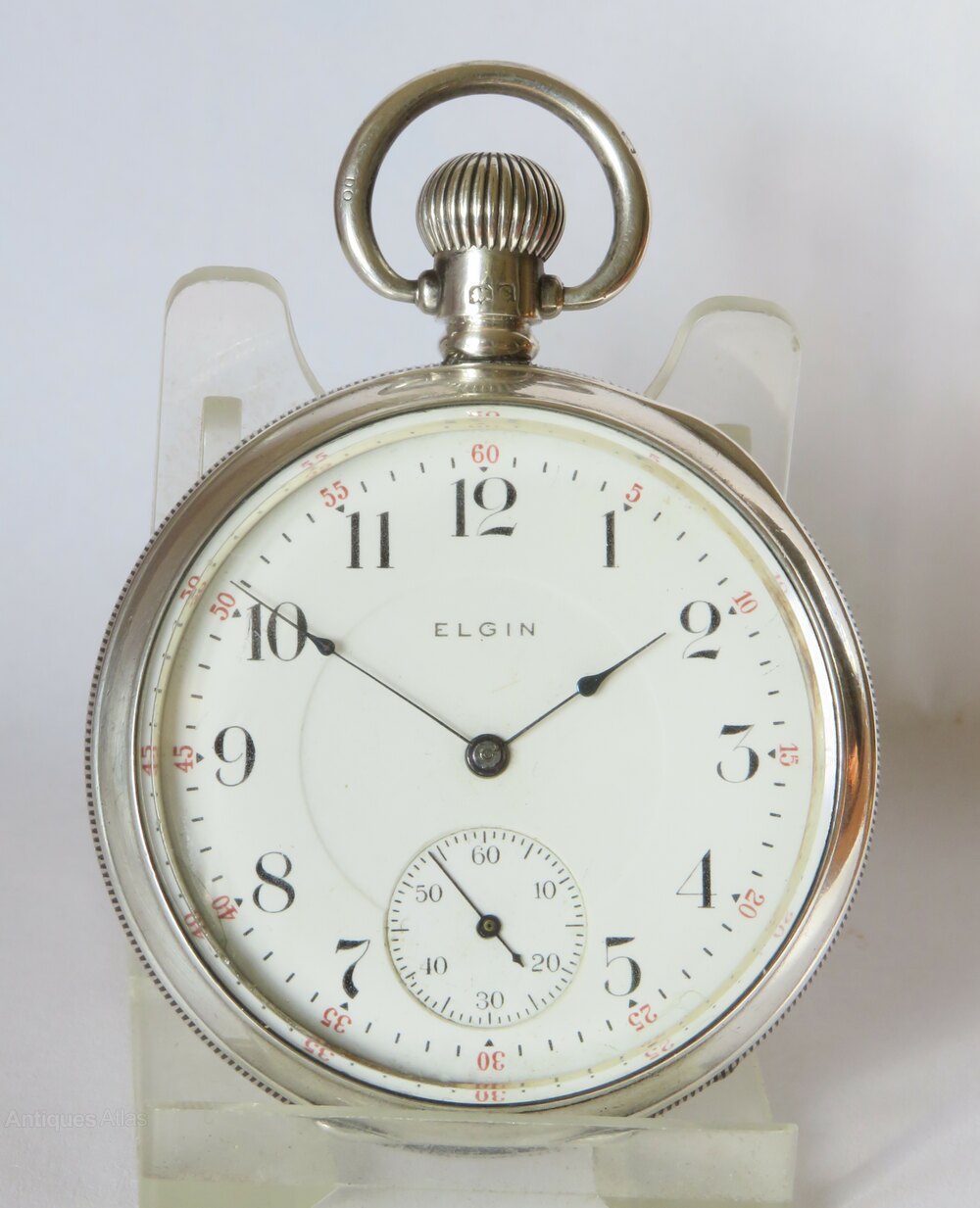 Antiques Atlas - Antique Silver Elgin Pocket Watch, 1912 as170a13421
