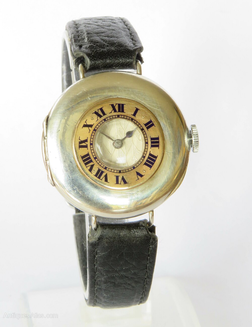 Antiques Atlas - Antique Silver Herald Wrist Watch By Vertex as170a12932