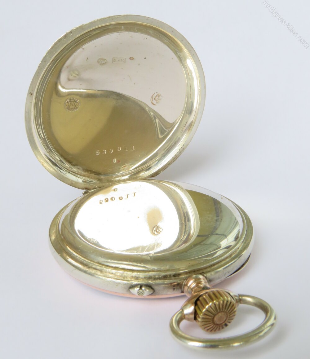 Antiques Atlas - Antique Silver IWC Probus Scafusia Pocket Watch ...