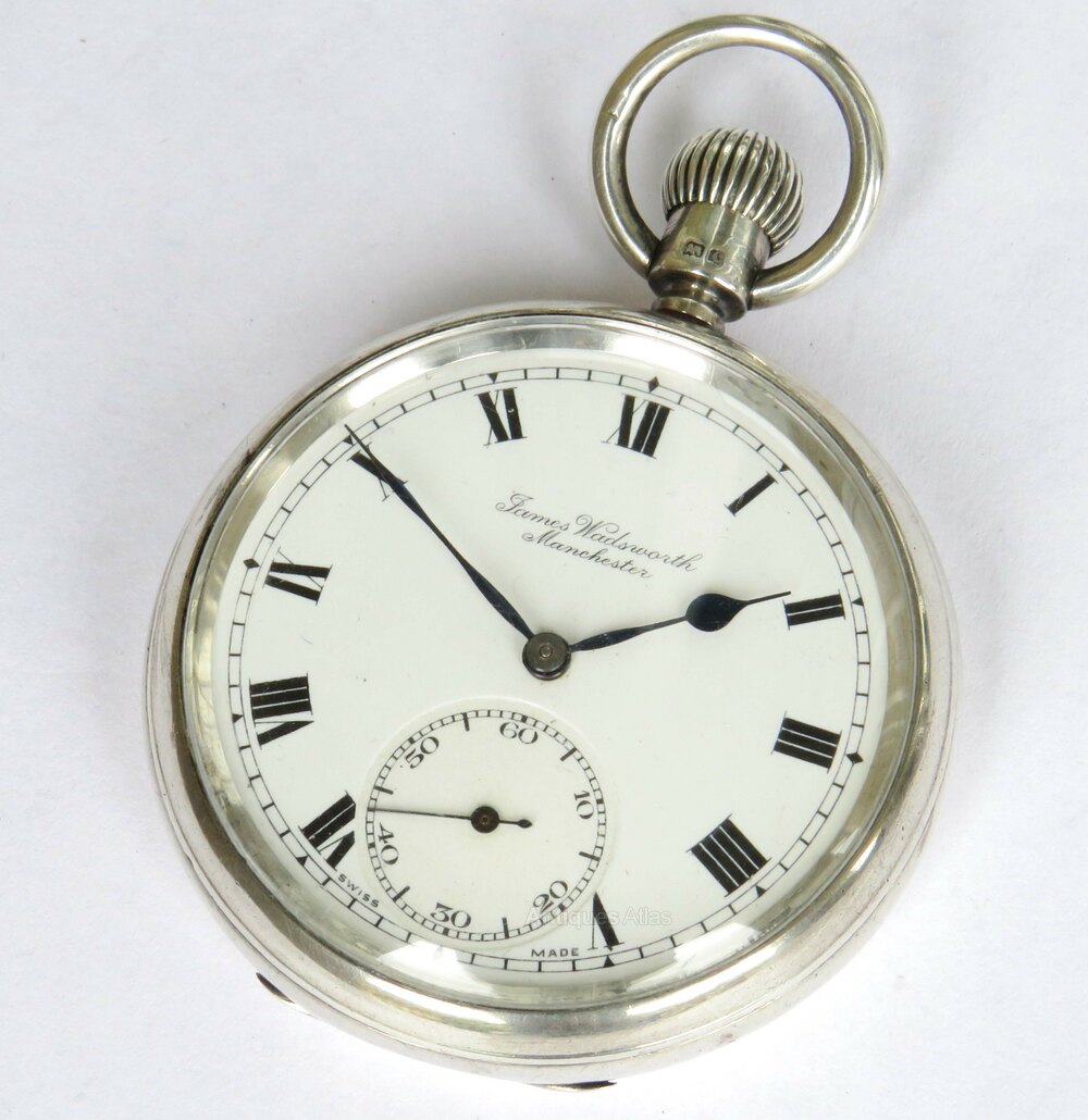 Antiques Atlas - Antique Silver James Wadsworth Pocket Watch as170a13321