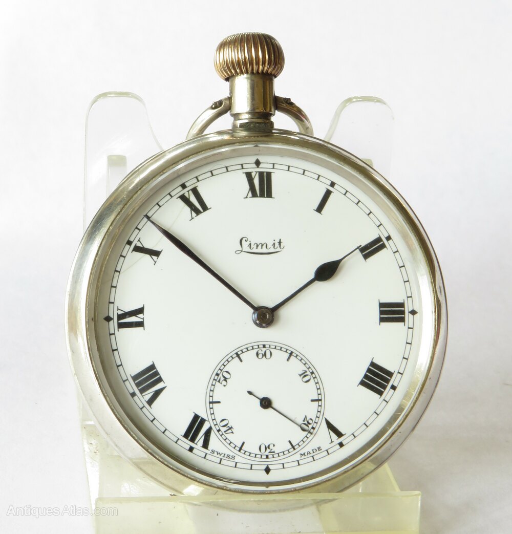Antiques Atlas - Antique Silver Limit Pocket Watch, 1915