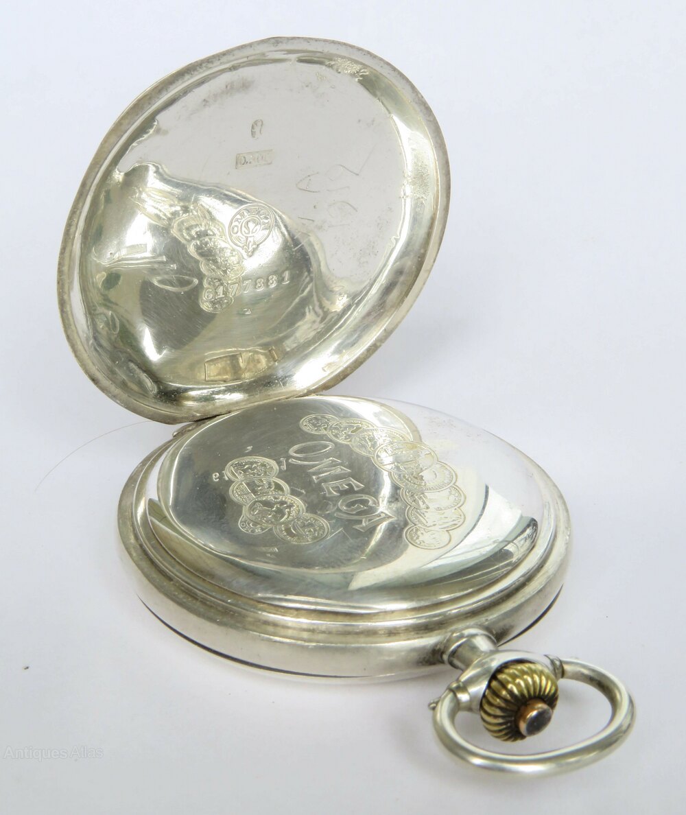 Antiques Atlas - Antique Silver Omega Full Hunter Pocket Watch, 1925 ...