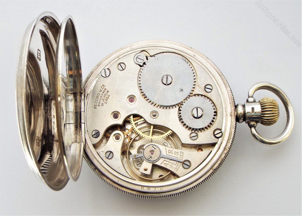 Antiques Atlas - Antique Silver Record Pocket Watch, 1928.