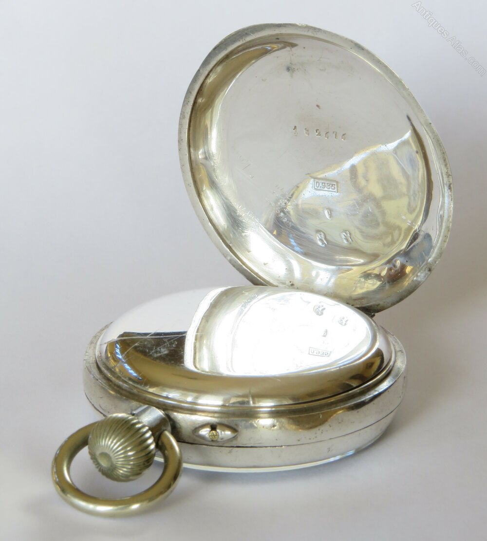 Antiques Atlas - Antique Silver Stauffer Chronograph Pocket Watch ...