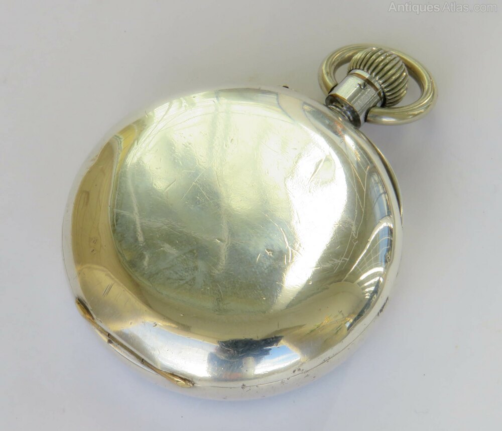 Antiques Atlas - Antique Silver Stauffer Chronograph Pocket Watch ...