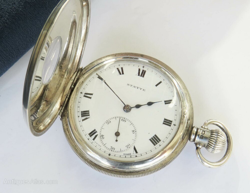 Antiques Atlas - Antique Silver Stayte Hunter Pocket Watch, 1929 ...